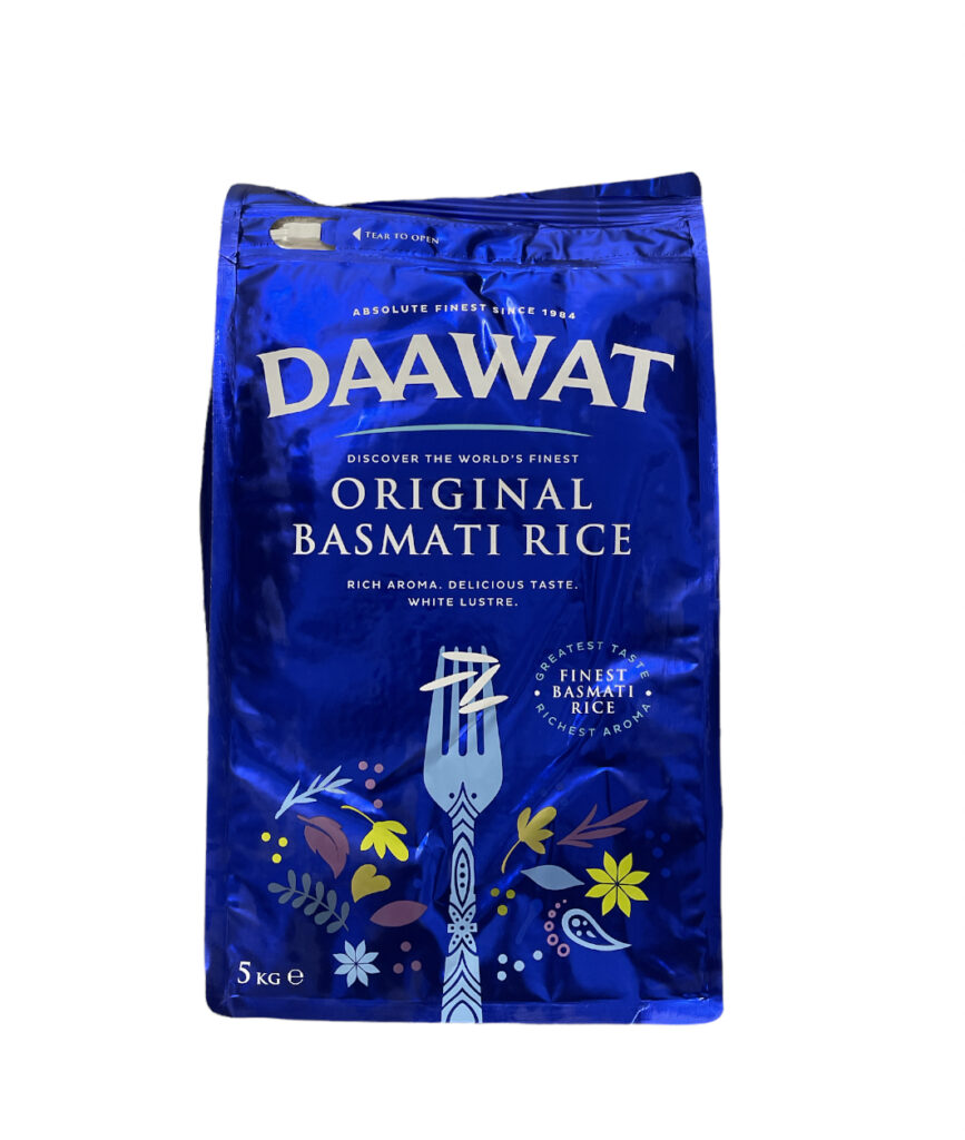 Daawat Original Basmati Rice 5KG - ZakiAsianFoods
