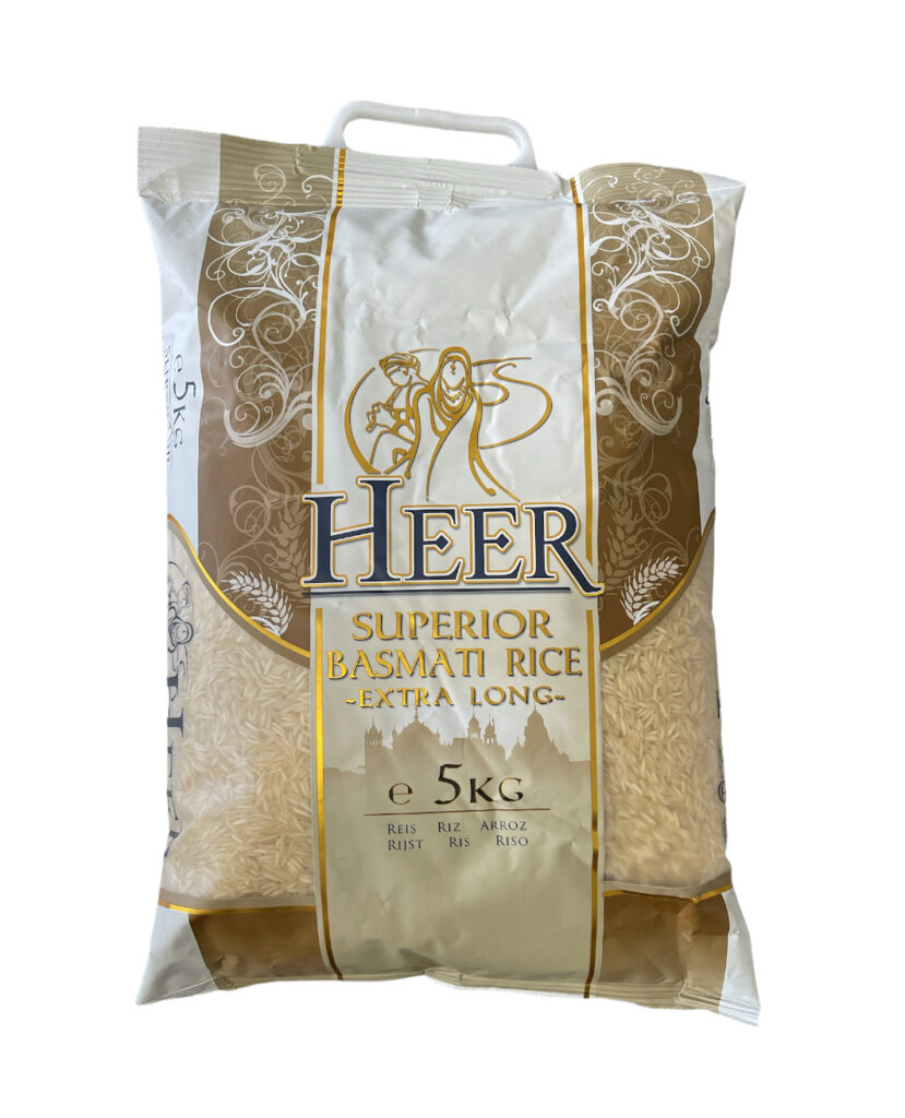 Heer Superior Basmati Rice -Extra Long – 5Kg - ZakiAsianFoods