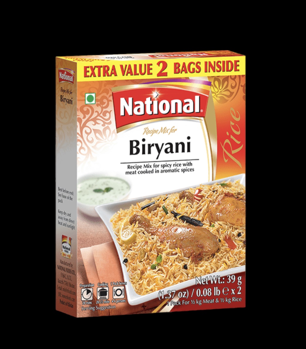 National Biryani 39gX2=78g - ZakiAsianFoods